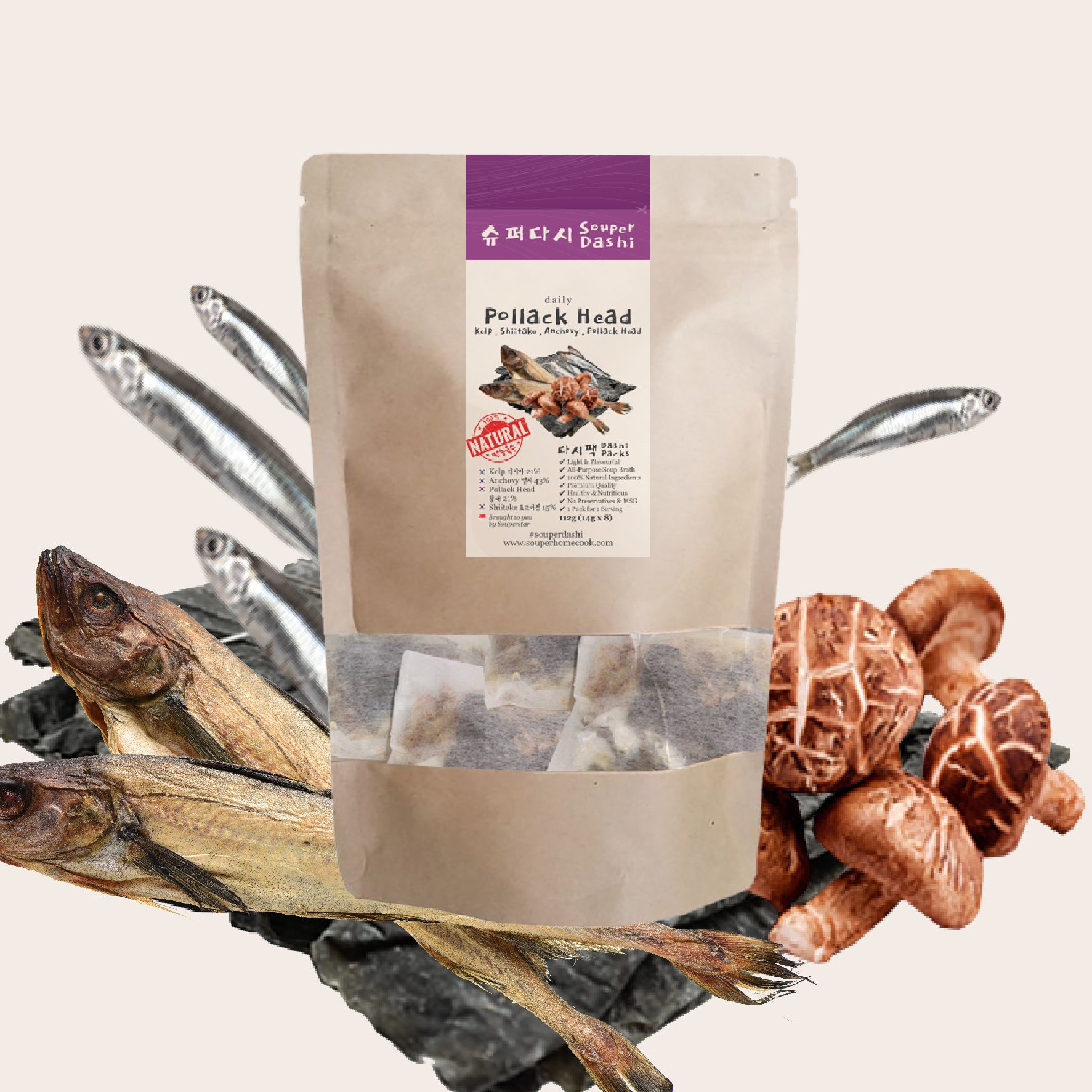 Pollack Head Dashi Pack (14g x 8ea) – souperhomecook